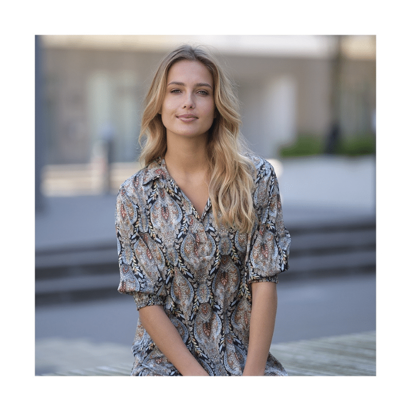 HEKE BLOUSE - BLUE - Huset Torre