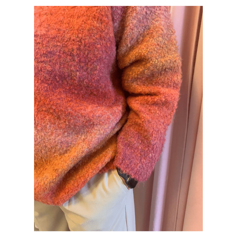 RAGLAN KNIT - ORANGE MULTI - Huset Torre