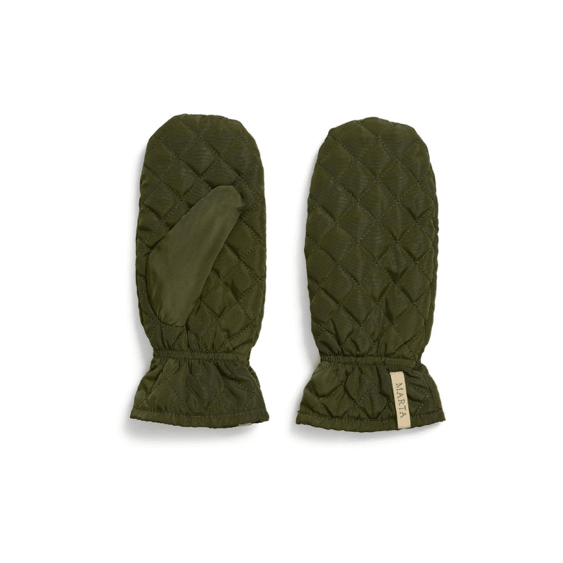 Lækre quiltede luffer fra Marta du Chateau med Marta med logo.